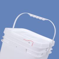 China 16L White Transparent Orange PP Square Bucket Plastic Container 16 Litre ODM OEM for sale