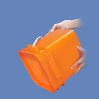 China 16L White Transparent Orange PP Square Bucket Plastic Container 16 Litre ODM OEM for sale