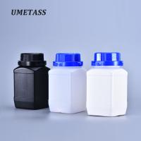 China 500ml Square Plastic Bottle Screw-cap Wide Neck Bottles for Industrial Lab Reagent Storage for sale