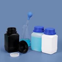 China 500ml Square Plastic Bottle Screw-cap Wide Neck Bottles for Industrial Lab Reagent Storage for sale