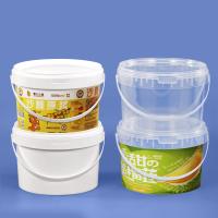 China 4L Transparent Airtight Food-Grade Plastic Bucket with Screw Lid for Honey/Candy Container for sale