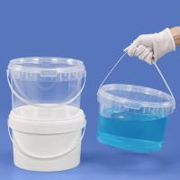 China 4L Transparent Airtight Food-Grade Plastic Bucket with Screw Lid for Honey/Candy Container for sale