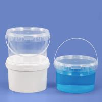 China 4L Transparent Airtight Food-Grade Plastic Bucket with Screw Lid for Honey/Candy Container for sale