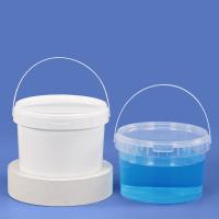 China 4L Transparent Airtight Food-Grade Plastic Bucket with Screw Lid for Honey/Candy Container for sale