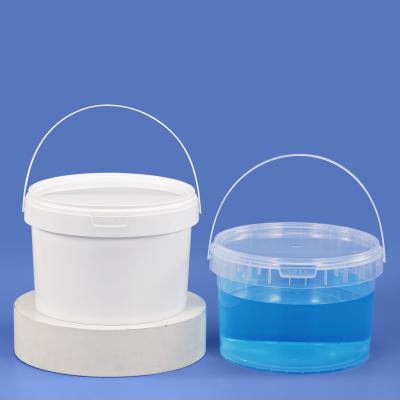 China 4L Transparent Airtight Food-Grade Plastic Bucket with Screw Lid for Honey/Candy Container for sale