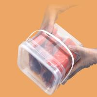 China Premium Clear Square Plastic Bucket for Sauce Packet Bucket for Seasoner Container for sale