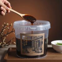 China Premium Clear Round Plastic Bucket Seal Bucket with Lid and Handle for Sauce Packet Bucket for Seasoner Container for sale