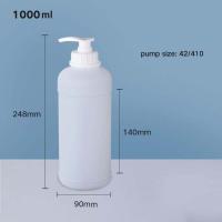 China 1L HDPE Plastic Fluorinated Bottle for Shampoo Packaging with Pump Sprayer and Customized Options for sale