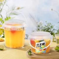 China Customized Food Grade Plastic Bucket -20~100℃ Temperature Resistant 1~2L Leakproof Container with Lid Handle for Hot Drinks for sale