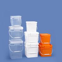 China Premium Square Plastic Bucket with Effortless Twist-on Lid and Handle Plastic Paint Bucket for sale