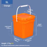 China Premium Square Plastic Bucket with Effortless Twist-on Lid and Handle Plastic Paint Bucket for sale
