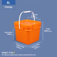 China Premium Square Plastic Bucket with Effortless Twist-on Lid and Handle Plastic Paint Bucket for sale