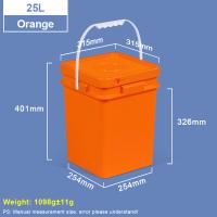 China Premium Square Plastic Bucket with Effortless Twist-on Lid and Handle Plastic Paint Bucket for sale