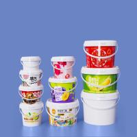 China Customized 300ml Mini Plastic Bucket Clear Round Food Grade Bucket for Bulk Candy Popcorn Cookie Food Storage With Lid Handle for sale