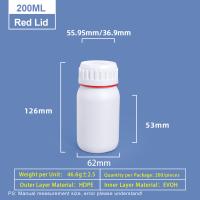 China Custom 200ml White Plastic Coex Bottle with Red Green Colored Ring Around Cap for sale