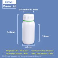 China Custom 250ml White Plastic Coex Bottle with Red Green Colored Ring Around Cap for sale