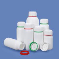 China Custom 200ml~1L White Plastic Coex Bottle with Red Green Colored Ring Around Cap for sale