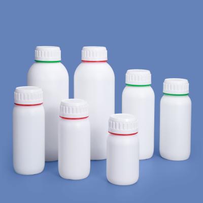 China Custom 200ml~1L White Plastic Coex Bottle with Red Green Colored Ring Around Cap for sale