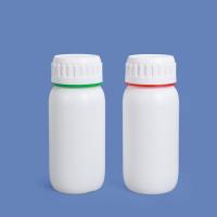 China Custom 200ml~1L White Plastic Coex Bottle with Red Green Colored Ring Around Cap for sale