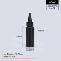 China Factory Wholesale Black HDPE Liquid Super Glue Medicine Bottle Squeeze Dropper Anti-corrosion Screen Printing Surface Treatment for sale