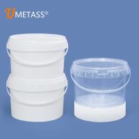 China Customized 8L Plastic Bucket Clear Round Food Grade Bucket for Bulk Candy Popcorn Cookie Food Storage With Lid Handle for sale