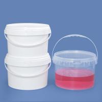 China Customized 8L Plastic Bucket Clear Round Food Grade Bucket for Bulk Candy Popcorn Cookie Food Storage With Lid Handle for sale