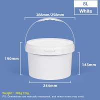 China Customized 8L Plastic Bucket Clear Round Food Grade Bucket for Bulk Candy Popcorn Cookie Food Storage With Lid Handle for sale