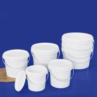 China Customized 10L Plastic Bucket Clear Round Food Grade Bucket for Bulk Candy Popcorn Cookie Food Storage With Lid Handle for sale
