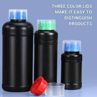 China Wholesale Leakproof Transparent Plastic HDPE Bottles Food Grade PE Bottle for Chemical Liquid with Colorful Anti-theft Cap for sale
