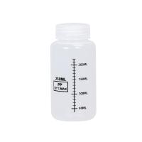 China New Design Food Grade PP Clear Plastic Bottle With Scale Line Wide Neck Liquid Container for Chemical for sale