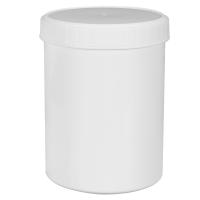 China 2L Reliable White HDPE Plastic Jar with Screw Lid Seal Container Food Grade Material for Storage for sale