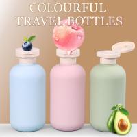 China Luxury Green Blue Pink 100~500ml Minisize Cosmetic Skincare Shampoo Conditioner Body Lotion Squeeze Travel Bottle with Flip Top Cap for sale