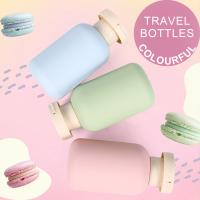China Luxury Green Blue Pink 100~500ml Minisize Cosmetic Skincare Shampoo Conditioner Body Lotion Squeeze Travel Bottle with Flip Top Cap for sale