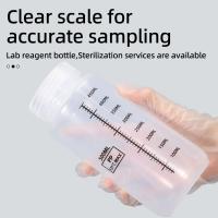 China New Design Graduated Bottle Food Grade PP Clear Plastic Bottle With Scale Line Wide Neck Liquid Container for Chemical for sale