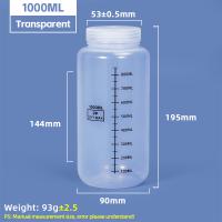 China New Design Graduated Bottle Food Grade PP Clear Plastic Bottle With Scale Line Wide Neck Liquid Container for Chemical for sale