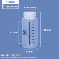 China New Design Graduated Bottle Food Grade PP Clear Plastic Bottle With Scale Line Wide Neck Liquid Container for Chemical for sale
