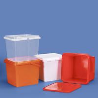 China Custom 5L PP Square Bucket With Dual Handles and Lid Food Grade Plastic Storage Container for sale