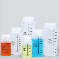 China 250mL 500mL 1L PP Clear Wide Mouth Round Graduated Bottles with Scale Lines Non Toxic Leak Resistant Jars for Household Filling for sale