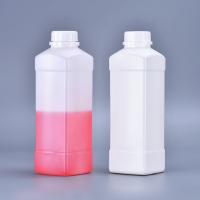 China High Quality HDPE Square Plastic Bottle For Disinfectant And Cleaning Products With Pump for sale