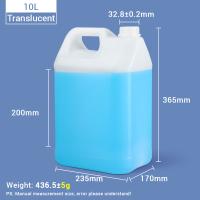 China 10L HDPE Plastic Jerry Can for Oil Water Wine and Spice Transport In Mold Label Printing White Black Blue Translucent Plastic F-Style Jug for sale