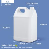 China 10L HDPE Plastic Jerry Can for Oil Water Wine and Spice Transport In Mold Label Printing White Black Blue Translucent Plastic F-Style Jug for sale