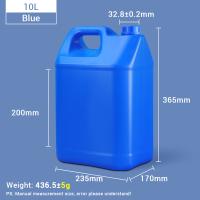 China 10L HDPE Plastic Jerry Can for Oil Water Wine and Spice Transport In Mold Label Printing White Black Blue Translucent Plastic F-Style Jug for sale