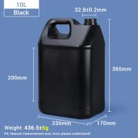China 10L HDPE Plastic Jerry Can for Oil Water Wine and Spice Transport In Mold Label Printing White Black Blue Translucent Plastic F-Style Jug for sale