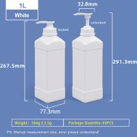 China 500ml 1000ml HDPE Refillable Lotion Shampoo Bottles Household Pump Square Bottle for Hand Soap Shower Gel Body Wash Dispenser for sale