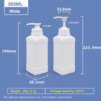 China 500ml 1000ml HDPE Refillable Lotion Shampoo Bottles Household Pump Square Bottle for Hand Soap Shower Gel Body Wash Dispenser for sale