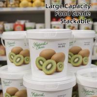 China 300ml~10L Breathable Fresh Keeping Fruit Packaging Bucket with Lid Handle Fruit Storage Bucket for Kiwi Fruit for sale