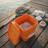 China 10~20L Thickened Plastic Square Bucket with Metal Handle for Fishing Plastic Packaging Container for sale