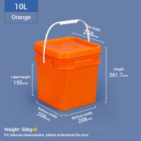 China 10~20L Thickened Plastic Square Bucket with Metal Handle for Fishing Plastic Packaging Container for sale