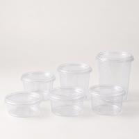 China Custom Clear PET Plastic Cup with Flat or Dome Lid Cold Drink Milk Tea Water Wine Beverage Packaging Use Bulk for sale