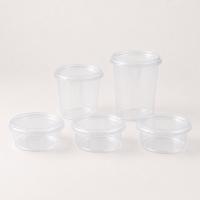 China Custom Clear PET Plastic Cup with Flat or Dome Lid Cold Drink Milk Tea Water Wine Beverage Packaging Use Bulk for sale